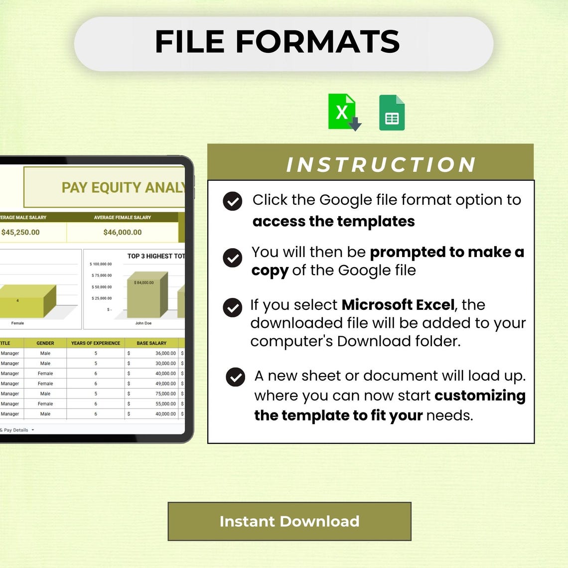 Pay Equity Analysis Excel Template: HR Salary Tracker (google Sheet) - Etsy