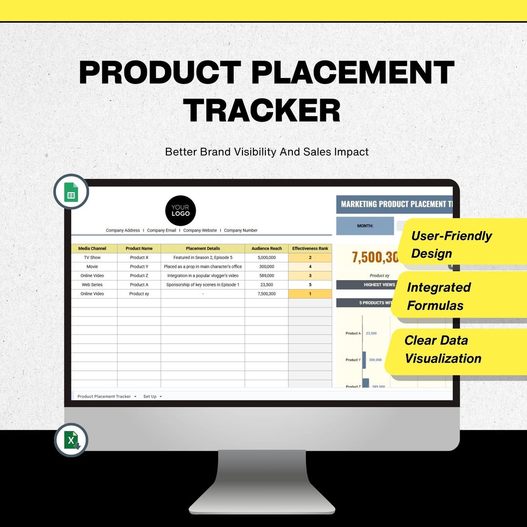 Product Placement Tracker Template Google Sheet, PR Media Progress ...
