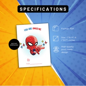 Printable Superhero Valentines Cards and Tags, Superhero Tag, Classroom ...