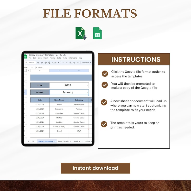 Efficiently Track Your Bakery Inventory With Our Comprehensive Bakery ...