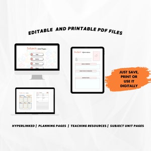 Personalised Digital Teacher Planner | Undated Teacher Planner ...