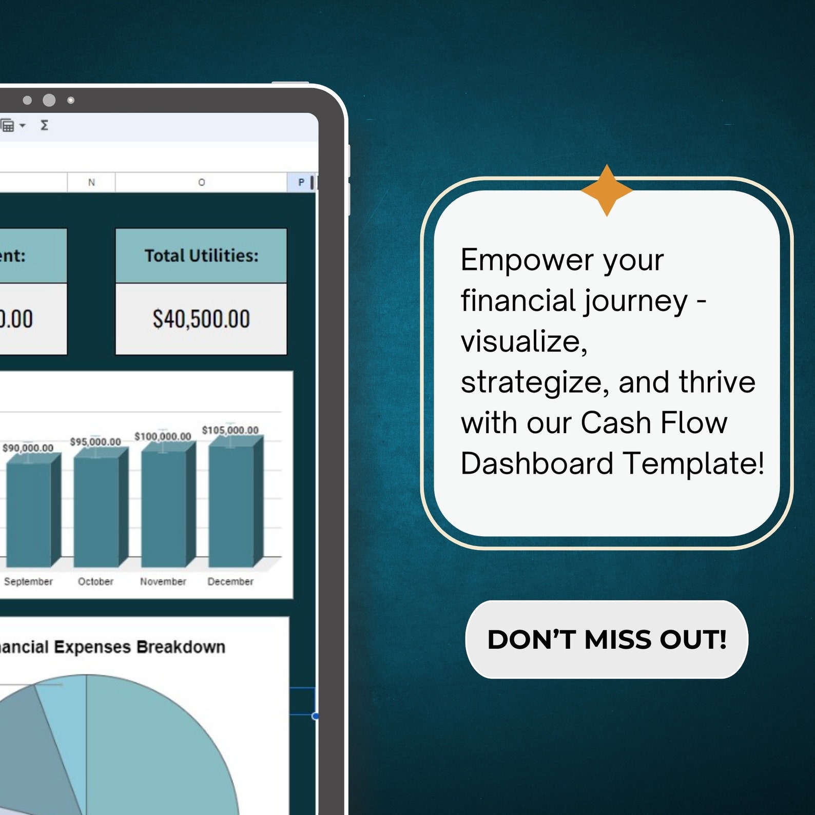 Cash Flow Dashboard Excel Template: Financial Analysis & Forecast ...