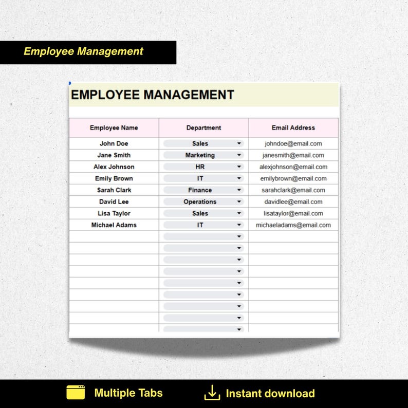 Employee Promotion Tracker Google Sheet, HR Analytics Spreadsheet ...