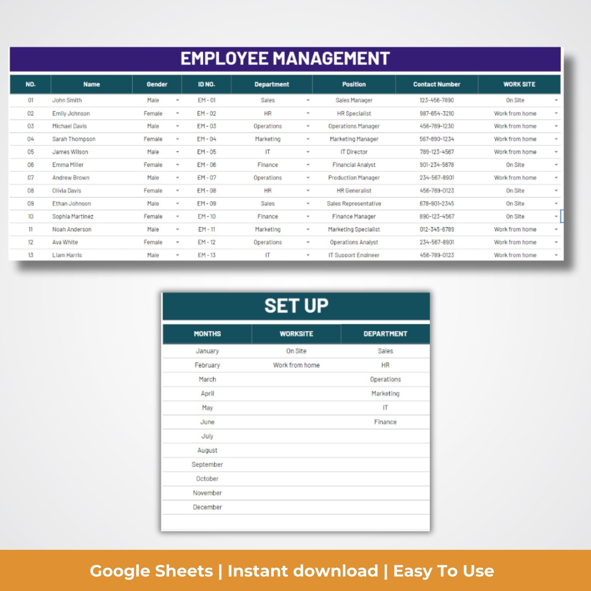 HR Employee Dashboard Template for HR Department, Training and ...