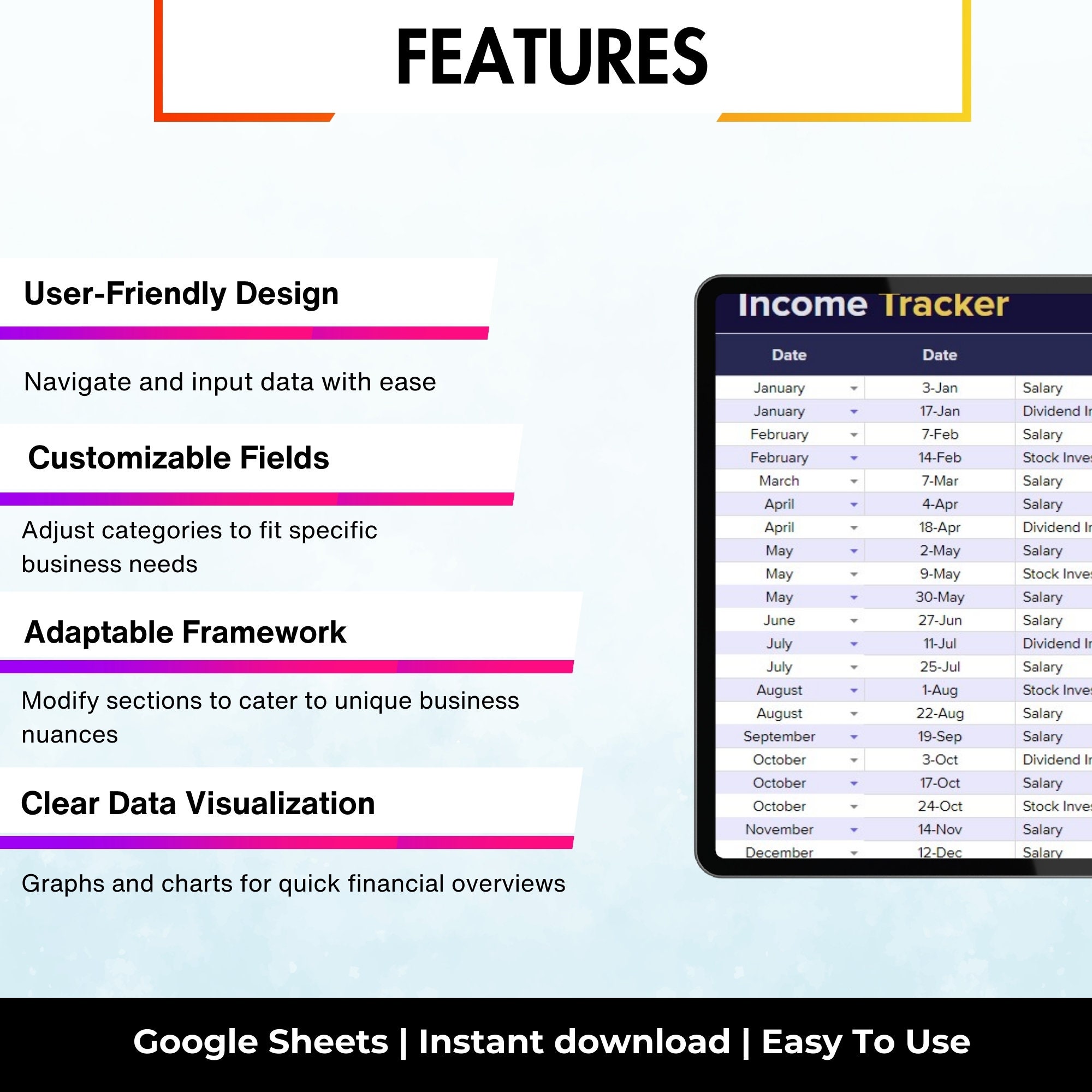 Personal Finance Dashboard Excel Template: Income & Expense Tracker ...