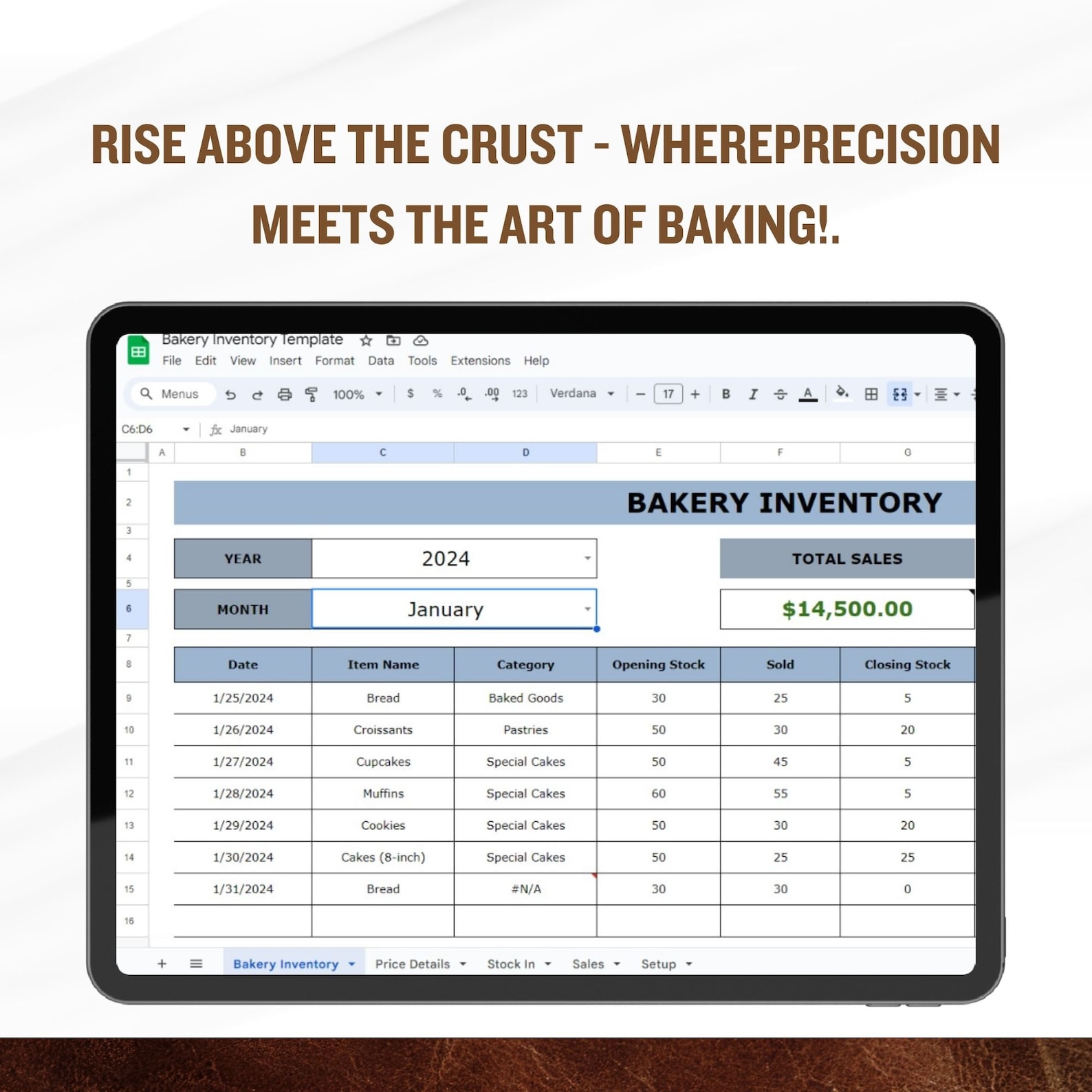 Efficiently Track Your Bakery Inventory With Our Comprehensive Bakery ...