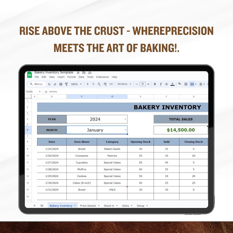 Efficiently Track Your Bakery Inventory With Our Comprehensive Bakery ...