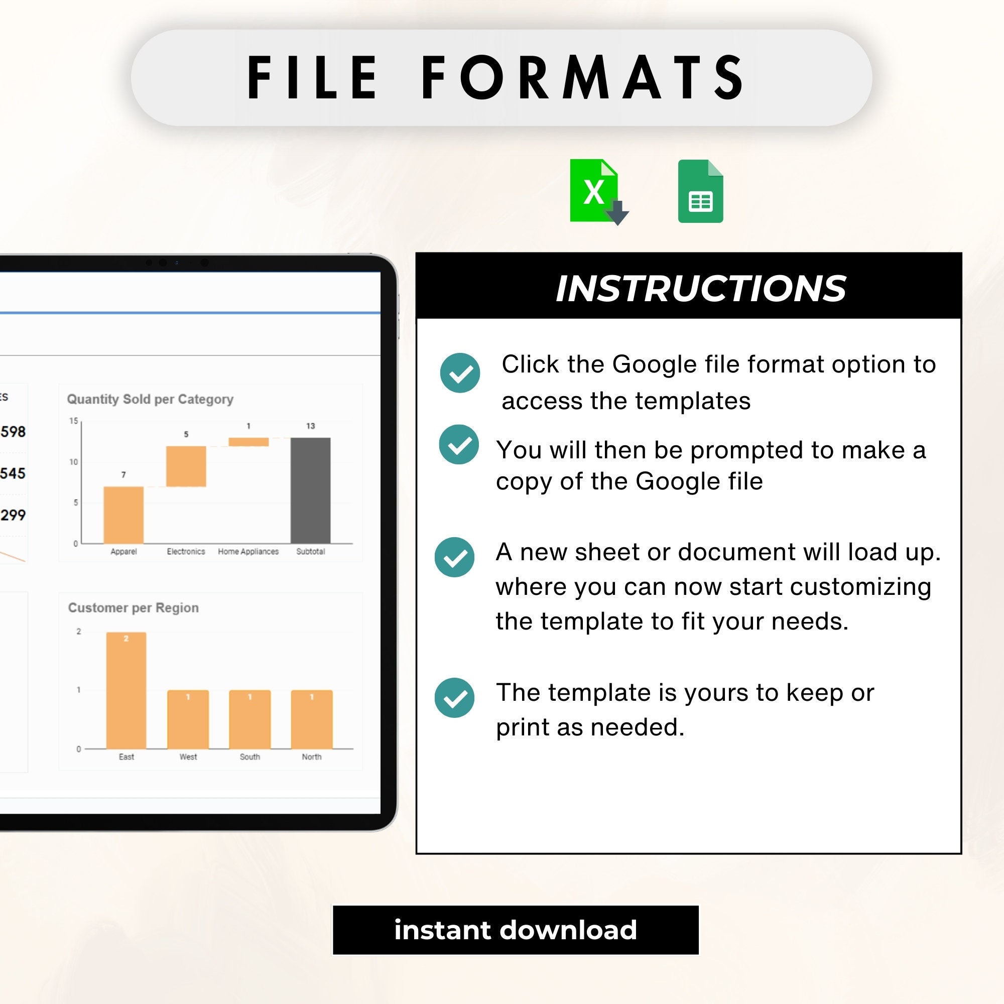 Sales and Customer Insights Dashboard Template, Product Details ...