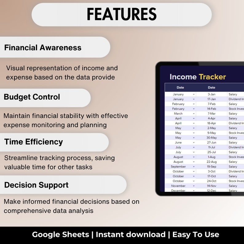 Forecast Dashboard Excel Template, Income Expense Tracker, Business ...