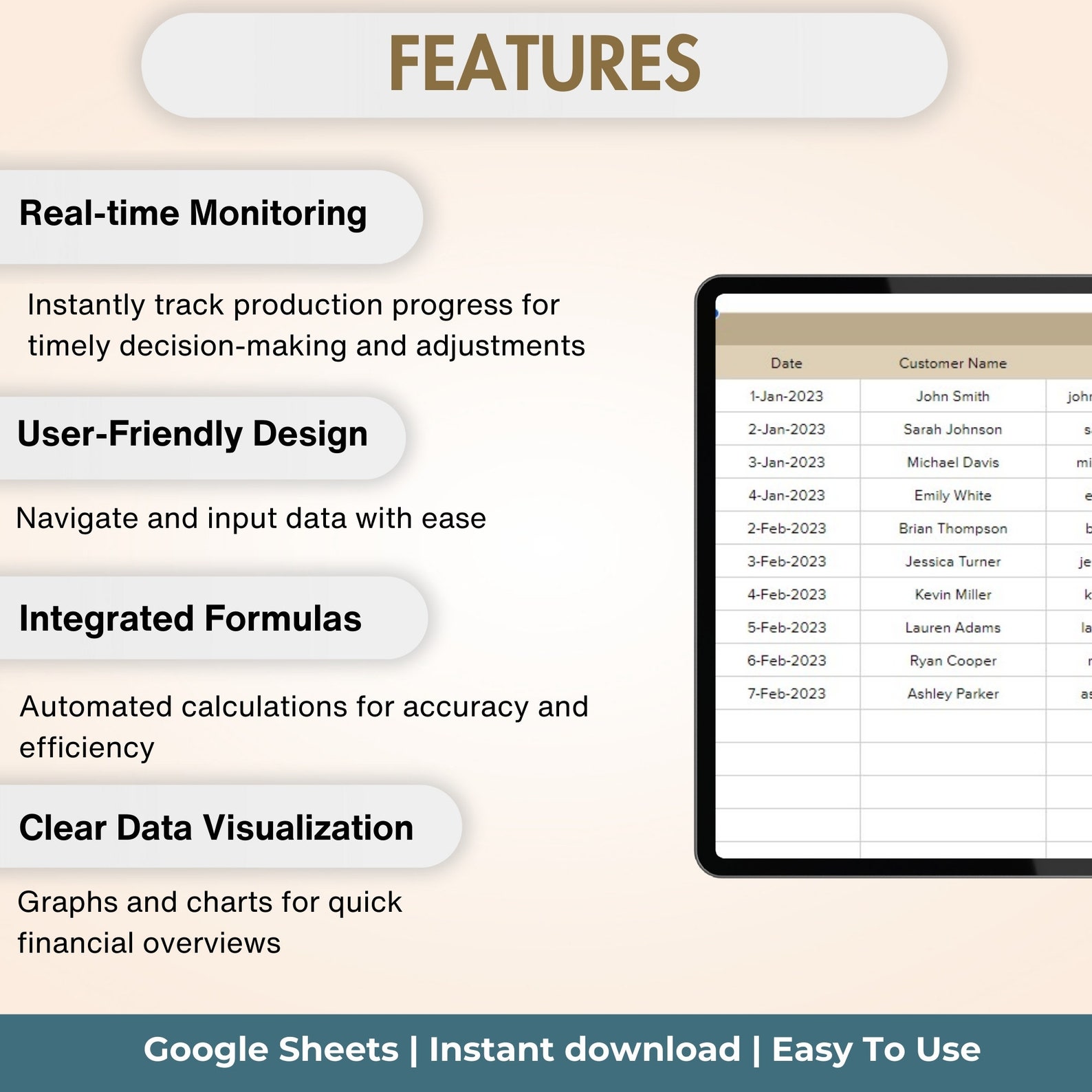 Customer Satisfaction Dashboard Excel Template: KPI Metrics (digital ...