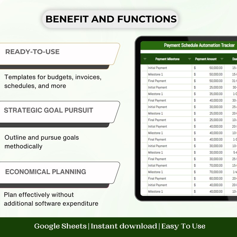 Legal Contract Payment Schedule Template: Automation Tracker (google ...