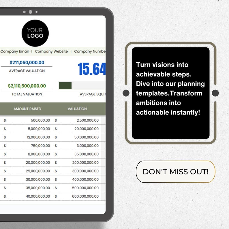Editable Startup Funding Rounds Tracker Template, Fundraising CRM ...