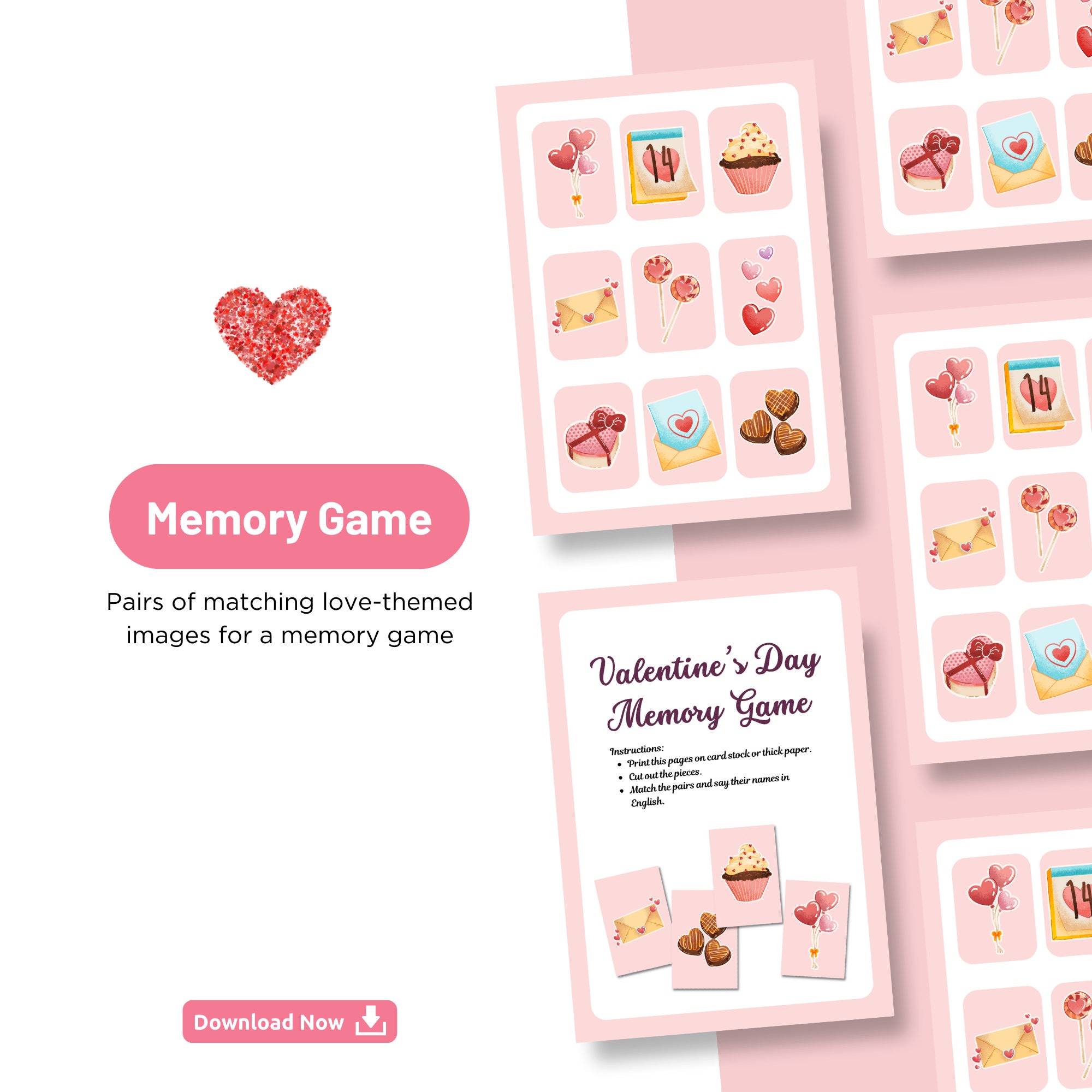 Valentines Games Printable for New Couple, Valentines Party Games ...