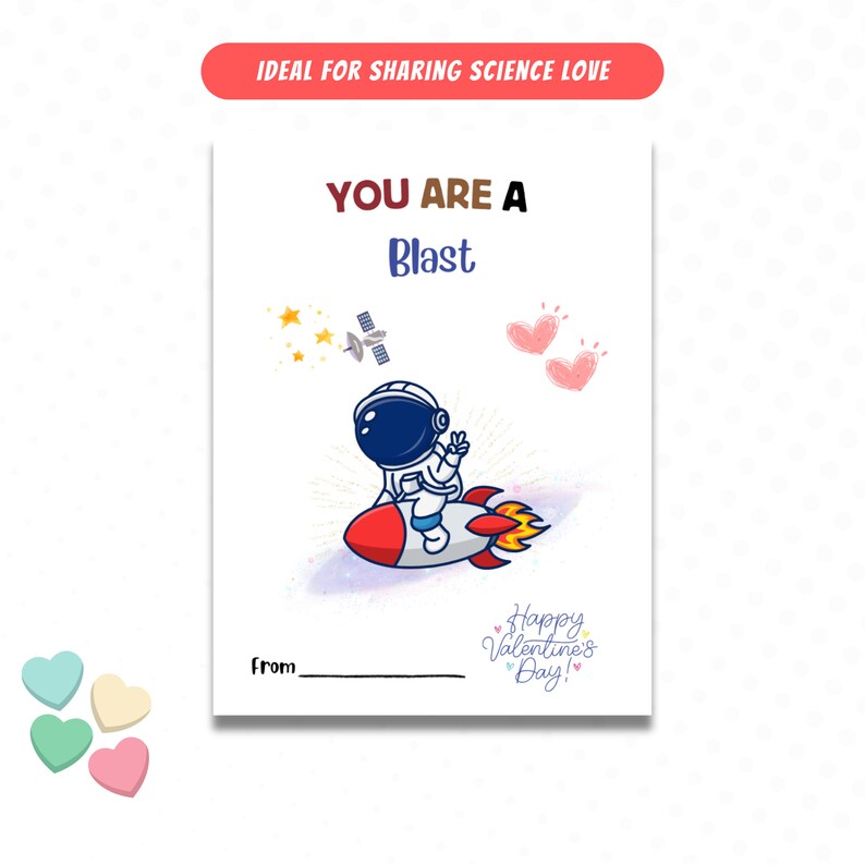 Printable Science Valentine Cards: Chemistry, Space, Dinosaur (PDF) - Etsy