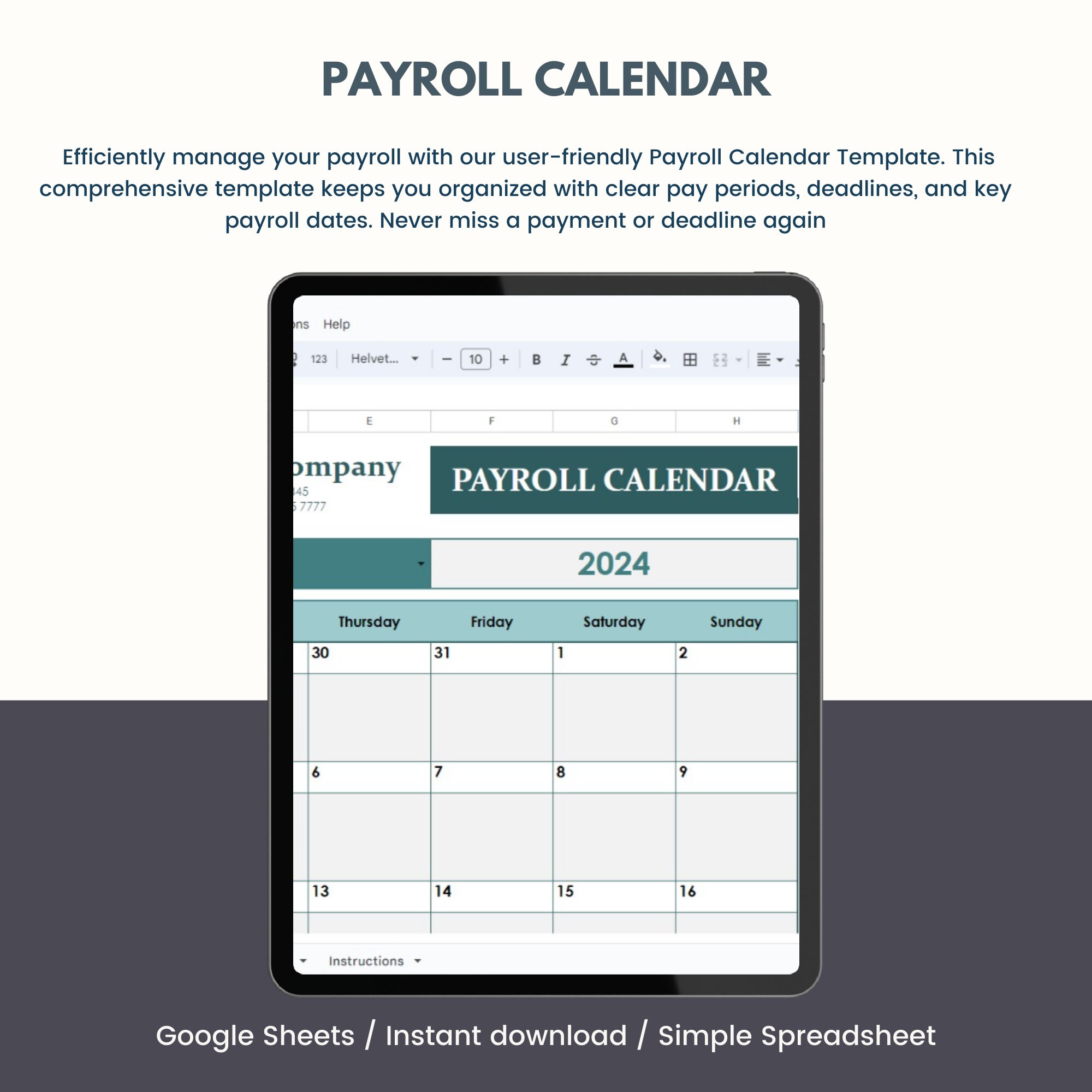 Payroll Spreadsheet Template: Employee Management System (digital ...