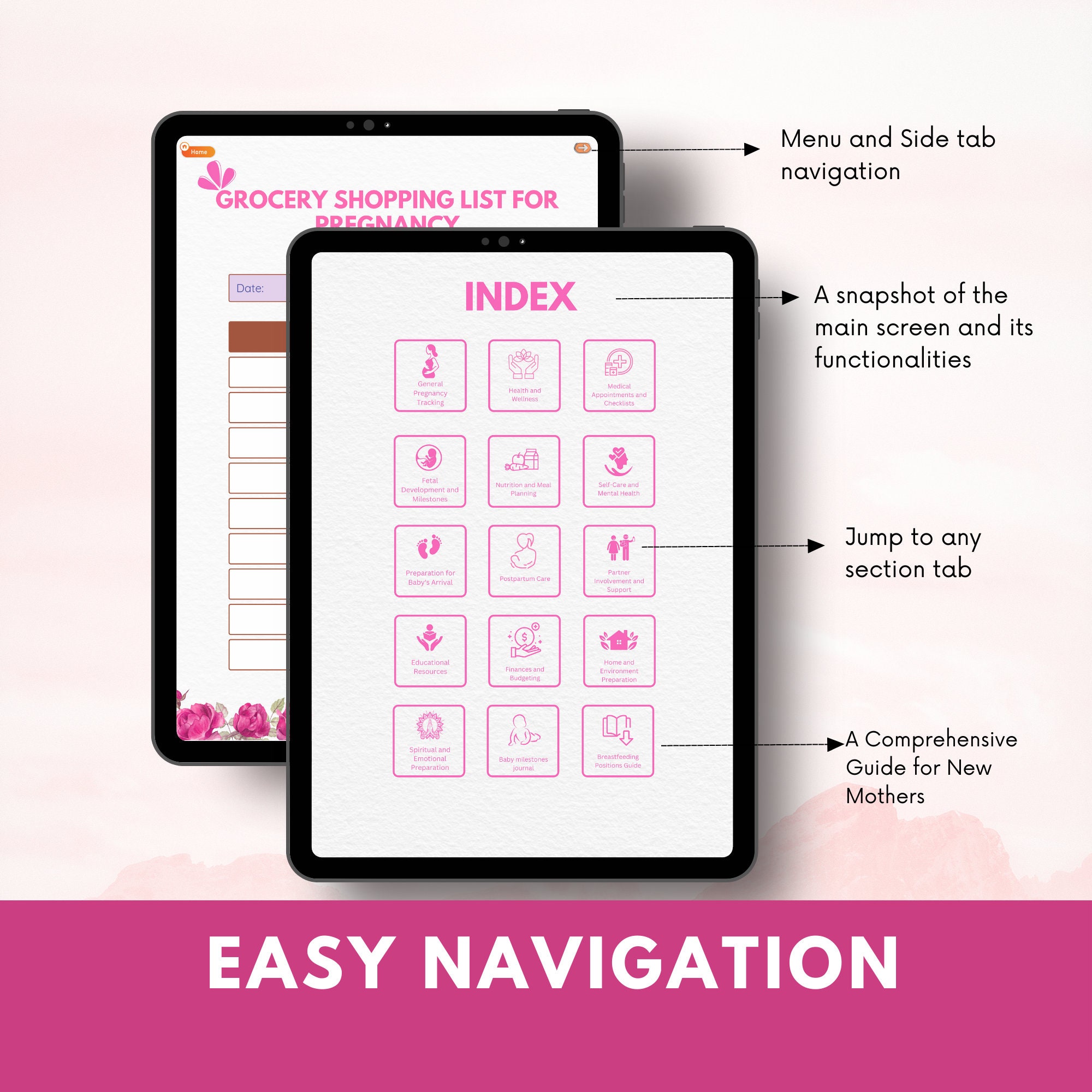 Pregnancy Planner Printable: Week-by-week Tracker, Baby Milestones ...