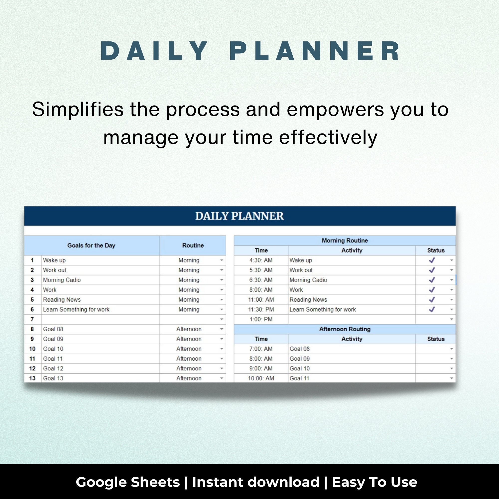 Customizable Excel Template Planner, Weekly Dashboard Planner, Excel ...
