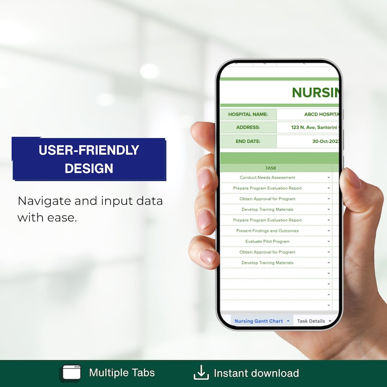 Nursing Google Sheets Gantt Chart, Nurse Manager Sign Sheet, Clinical ...