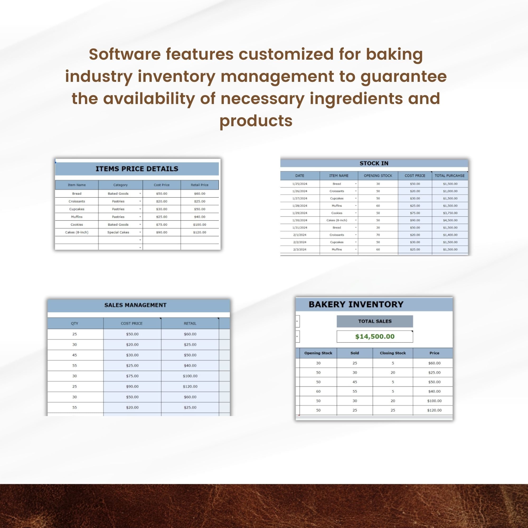 Efficiently Track Your Bakery Inventory With Our Comprehensive Bakery ...