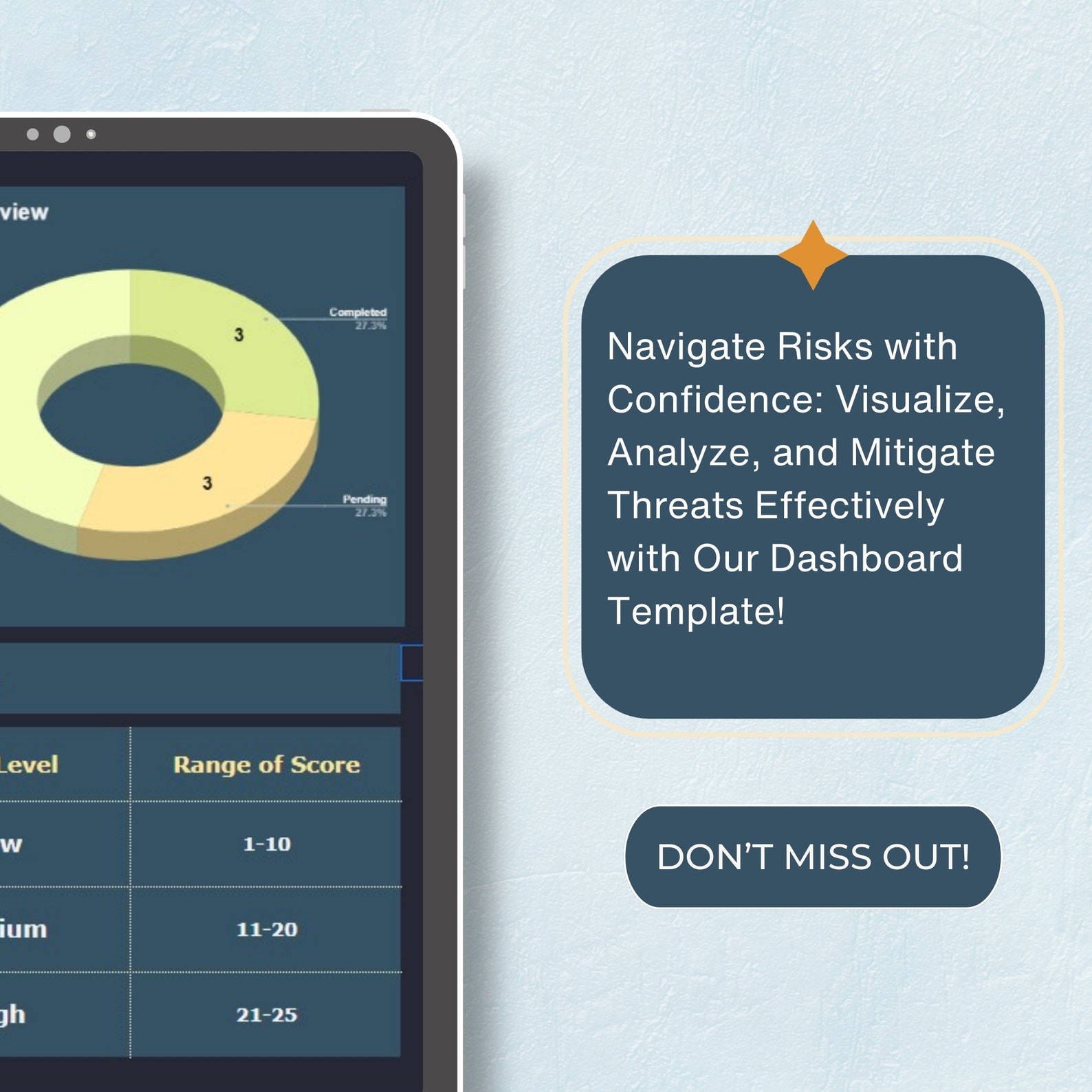 Risk Assessment Dashboard Template, Enhance Decision Making, Risk ...