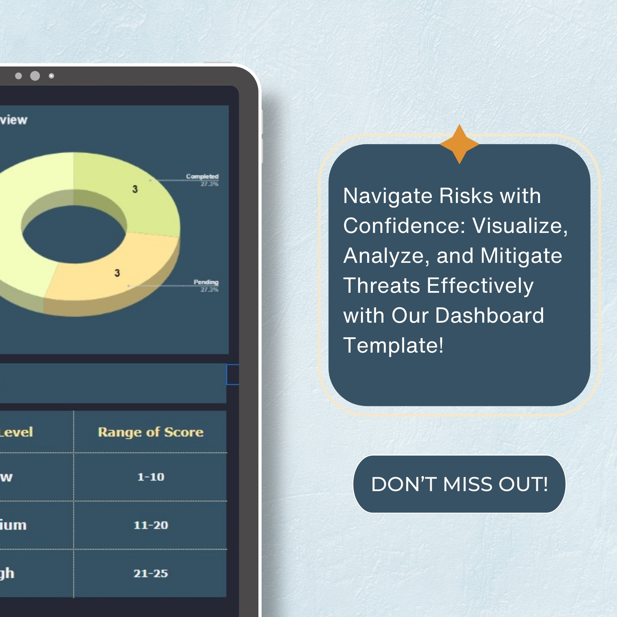 Risk Assessment Dashboard Template, Enhance Decision Making, Risk ...