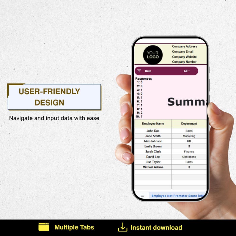 Employee Promotion Tracker Google Sheet, HR Analytics Spreadsheet ...