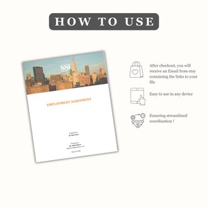 Professional Employment Contract Template, Editable Employment ...