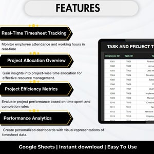 Comprehensive Timesheet Dashboard Template, Enhance Decision Making ...