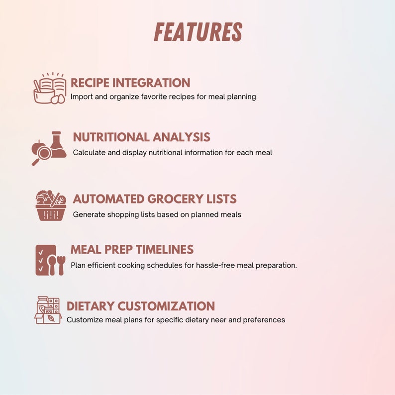 Meal Plan Spreadsheet for Clients, Easy to Customize Meal Plan Template ...