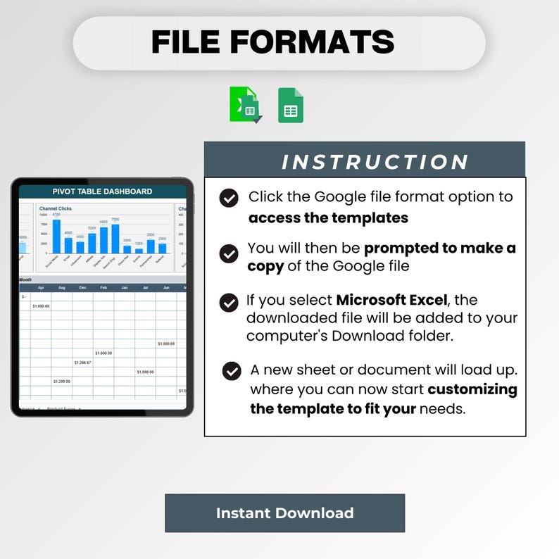 Pivot Table Dashboard Template: Data Analysis (digital Download) - Etsy