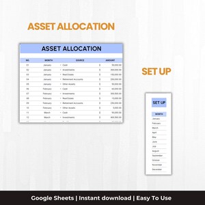 Wealth Dashboard Excel Template: Net Worth & Asset Tracker (digital ...