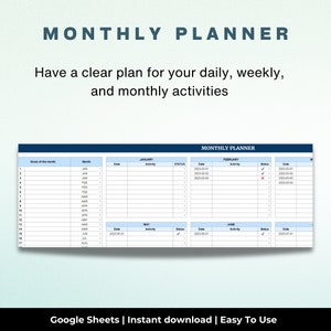 Customizable Excel Template Planner, Weekly Dashboard Planner, Excel ...