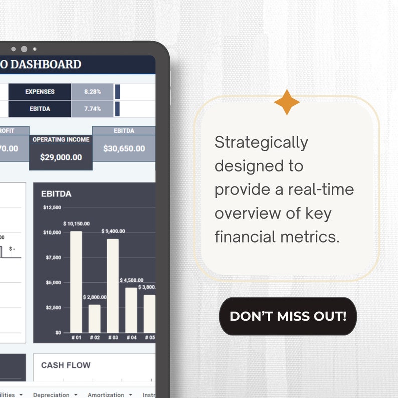 Cfo Dashboard Excel Template, Enhance Decision Making, Amortization ...