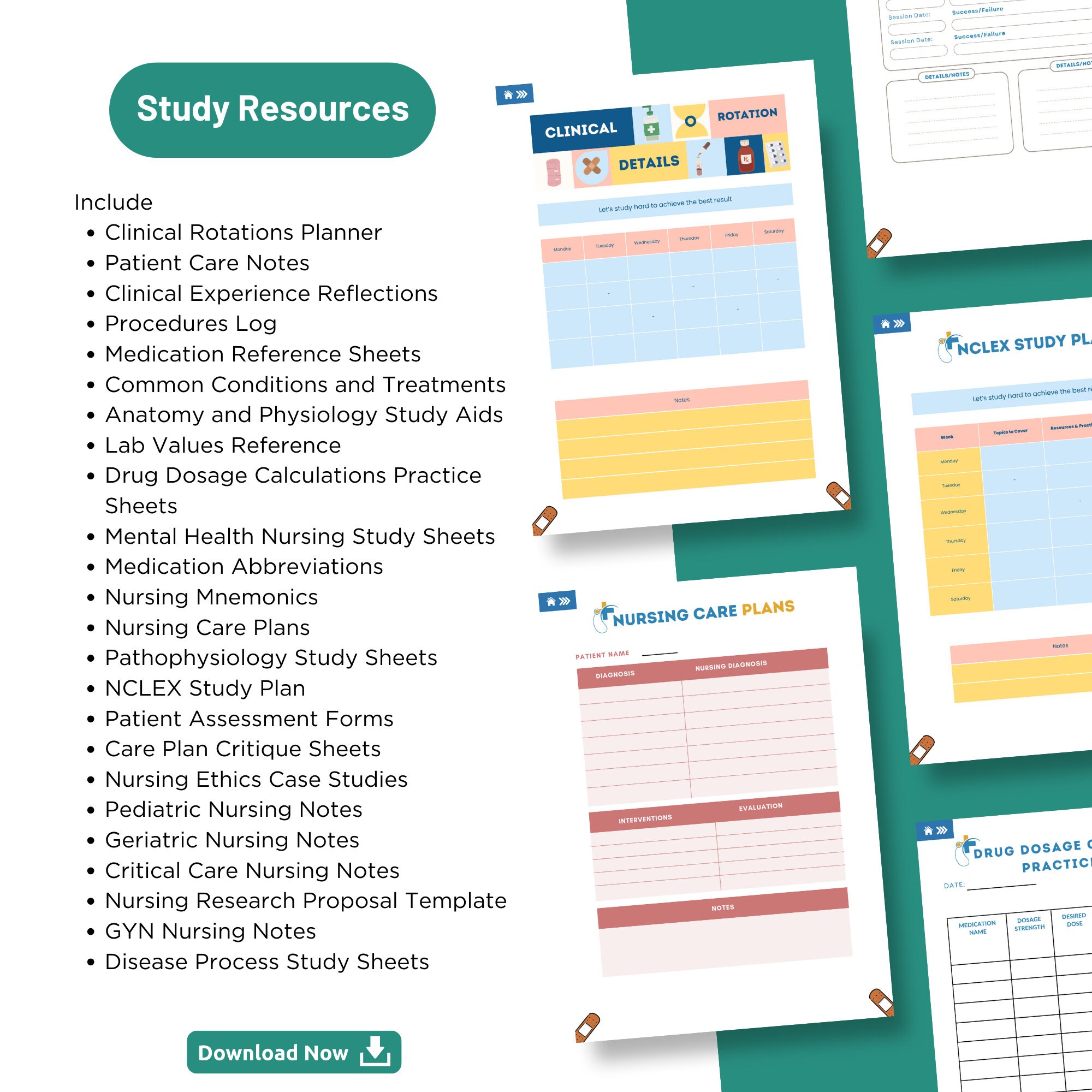 The Ultimate Nursing Student Digital Planner, Nursing Student Journal ...