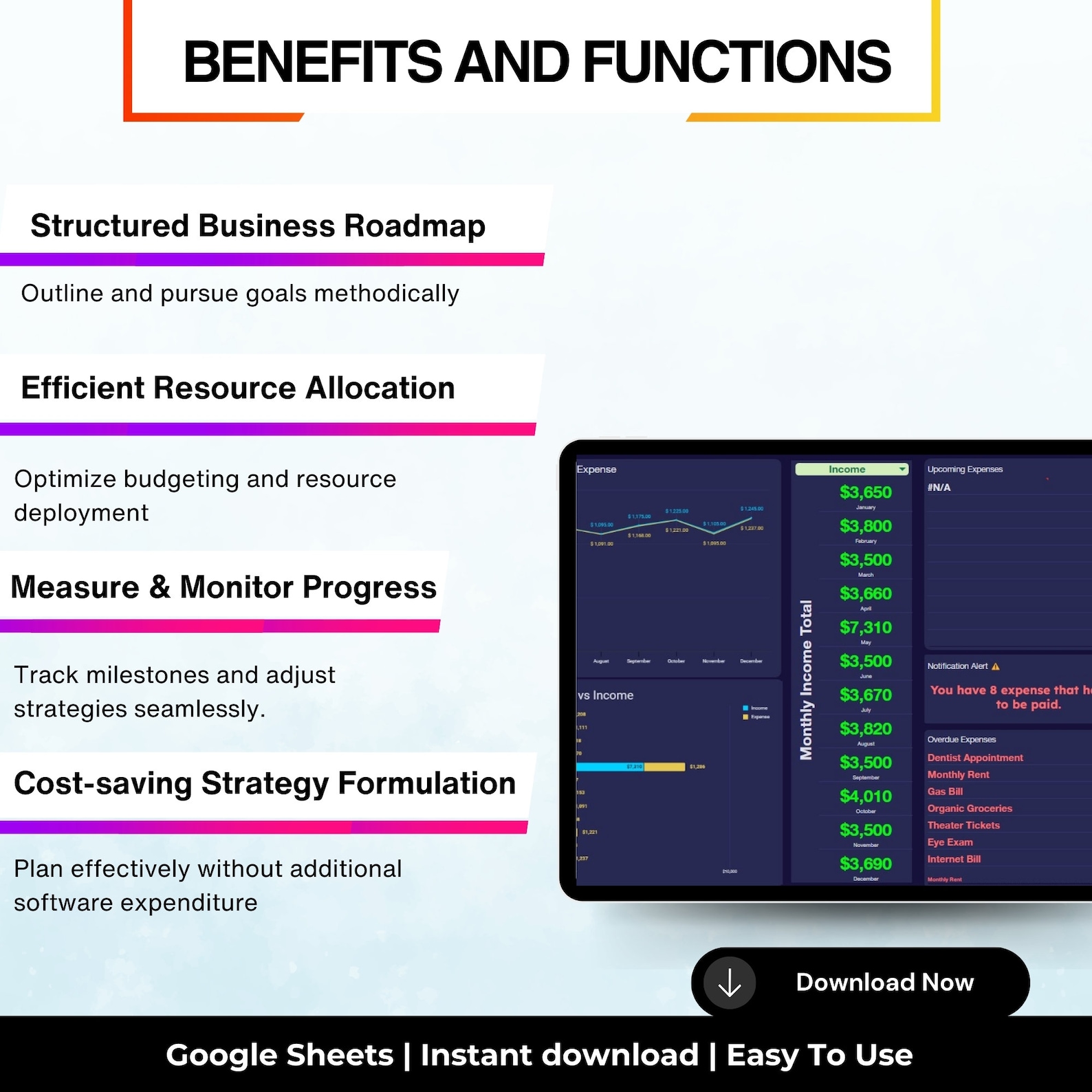 Personal Finance Dashboard Excel Template: Income & Expense Tracker ...