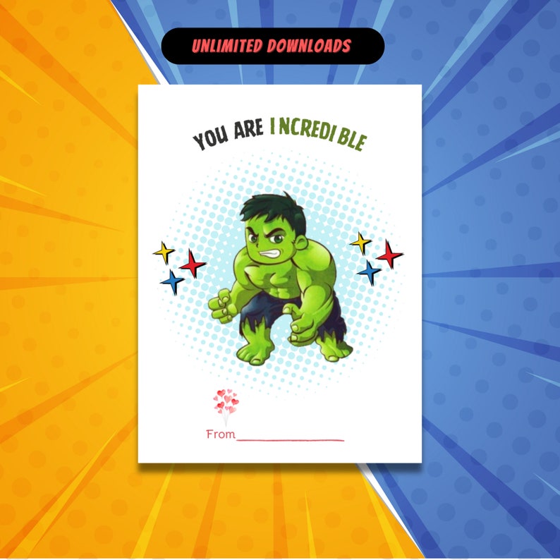 Printable Superhero Valentines Cards and Tags, Superhero Tag, Classroom ...
