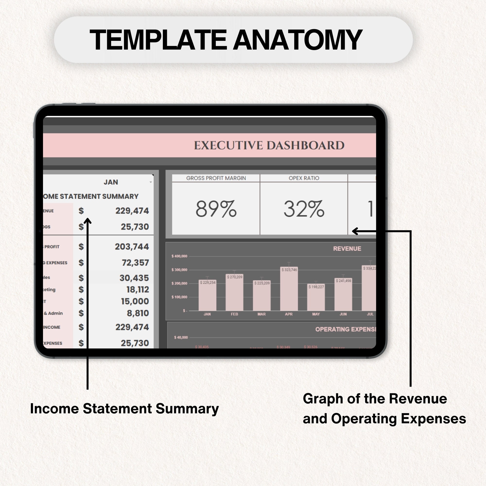 Editable Executive Dashboard Template Excel, Executive Functioning ...