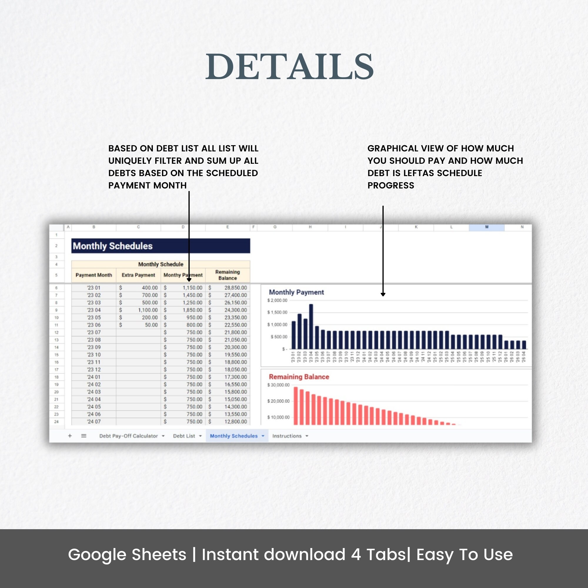 Debt Payoff Calculator Excel Template, Debt Payment Plan, Payoff Debt ...