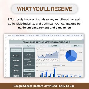 Email Marketing Dashboard Template, Email Marketing Campaign Overview ...