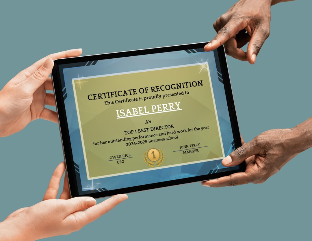 Custom Certificate Design, Recognition Certificate Achievement ...