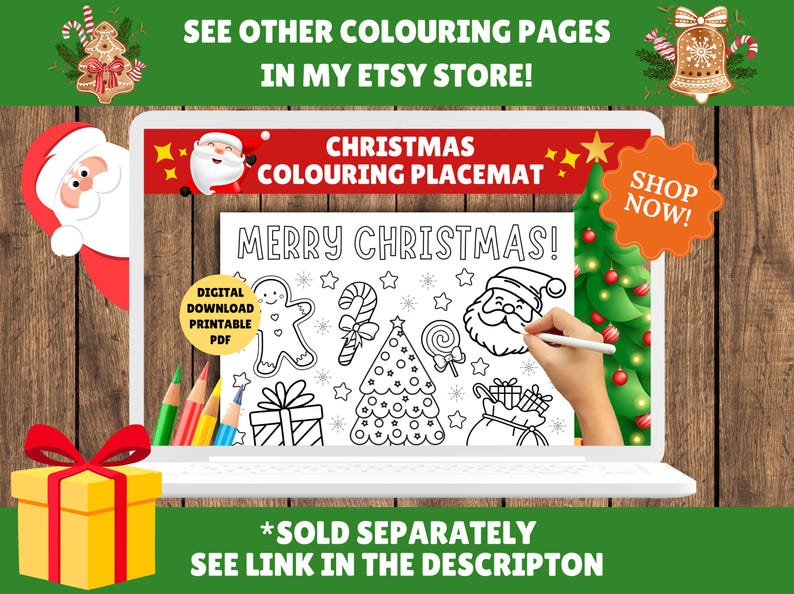 Gingerbread Happy Holidays Coloring Page for Kids - Printable Christmas ...