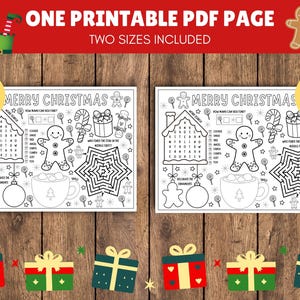 Gingerbread Christmas Activity Placemat for Kids - Gingerbread Placemat ...
