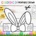 Bunny Ears Paper Crown! PRINTABLE Easter Coloring Crown! Kids Easter ...
