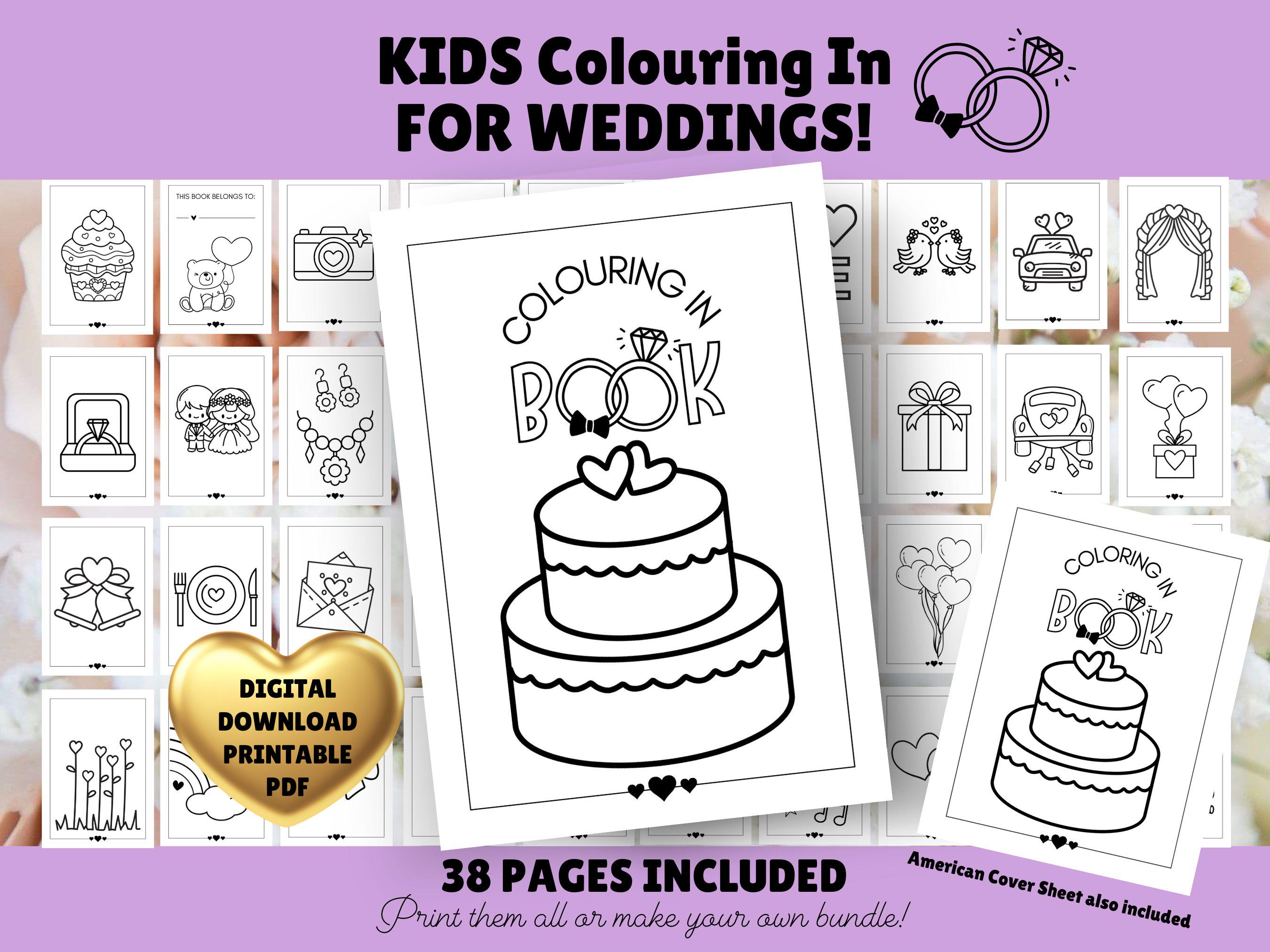 Kids Colouring/coloring in Pages for Weddings - Colouring Book ...