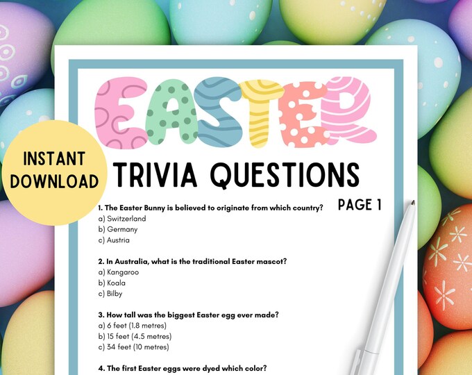 Easter Fact or Fiction Game, Printable Easter Fact Quiz, Easter Trivia ...