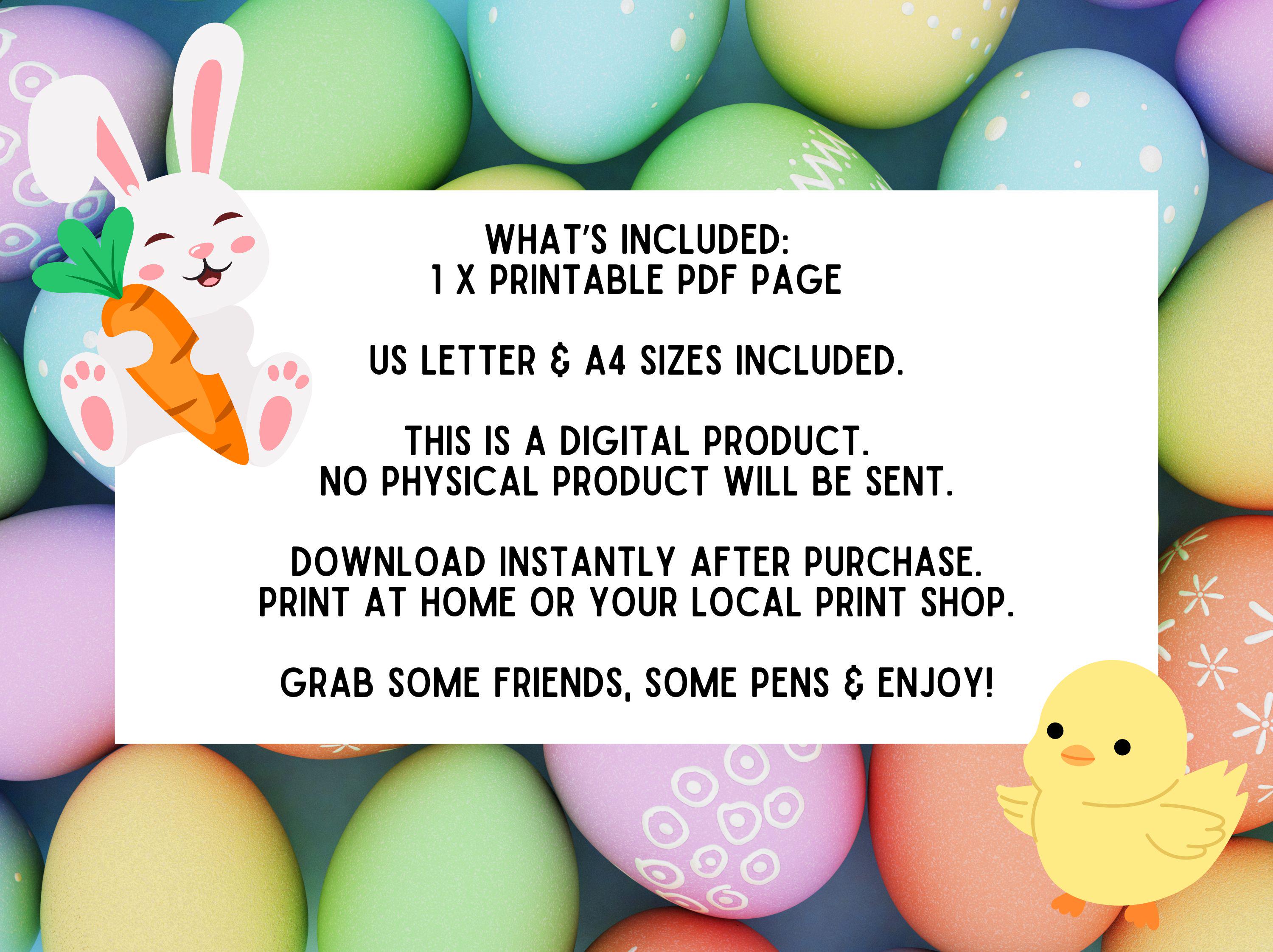 Easter Who is Most Likely To...? PRINTABLE Easter Game, Easter Activity ...