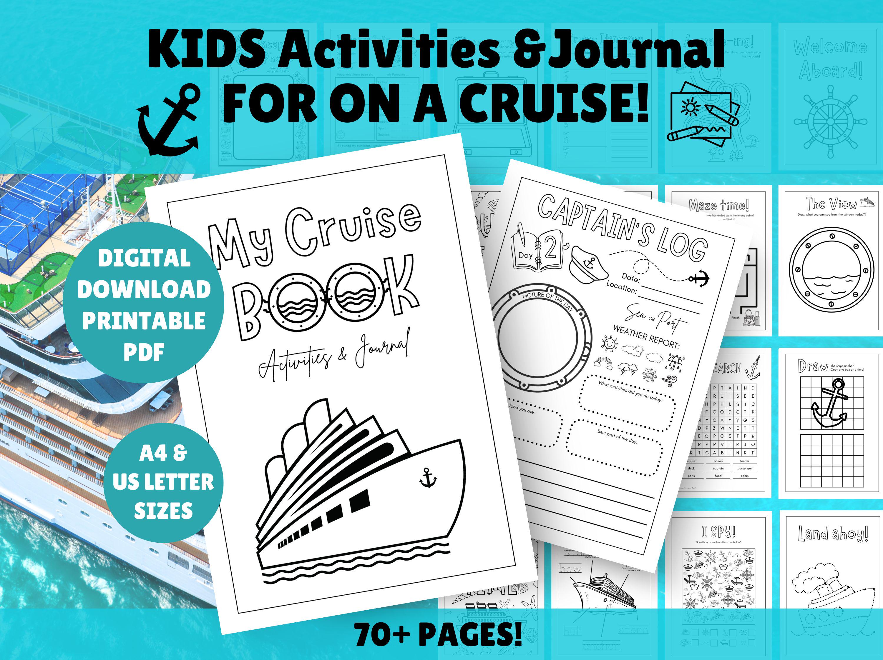 70+ Pages of Kids Cruise Activities & Cruise Journal! Printable PDF ...