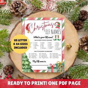 What is Your Elf Name - Printable Christmas Game - Christmas Party ...