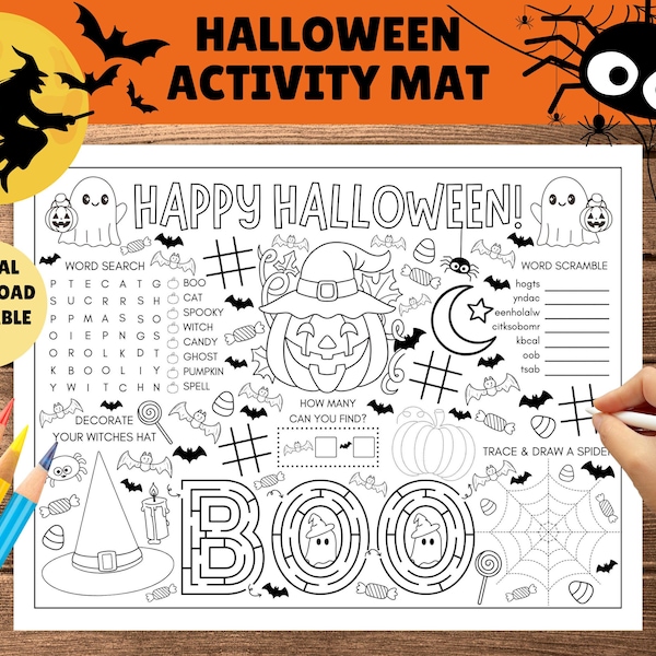 Halloween Placemat - Etsy