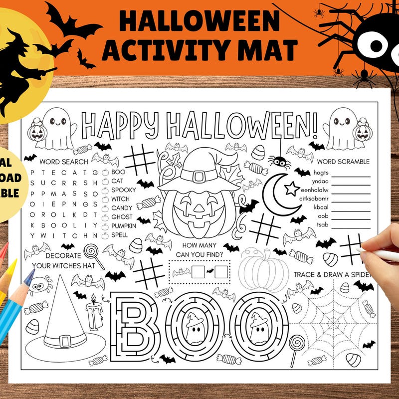 Halloween Placemats - Etsy
